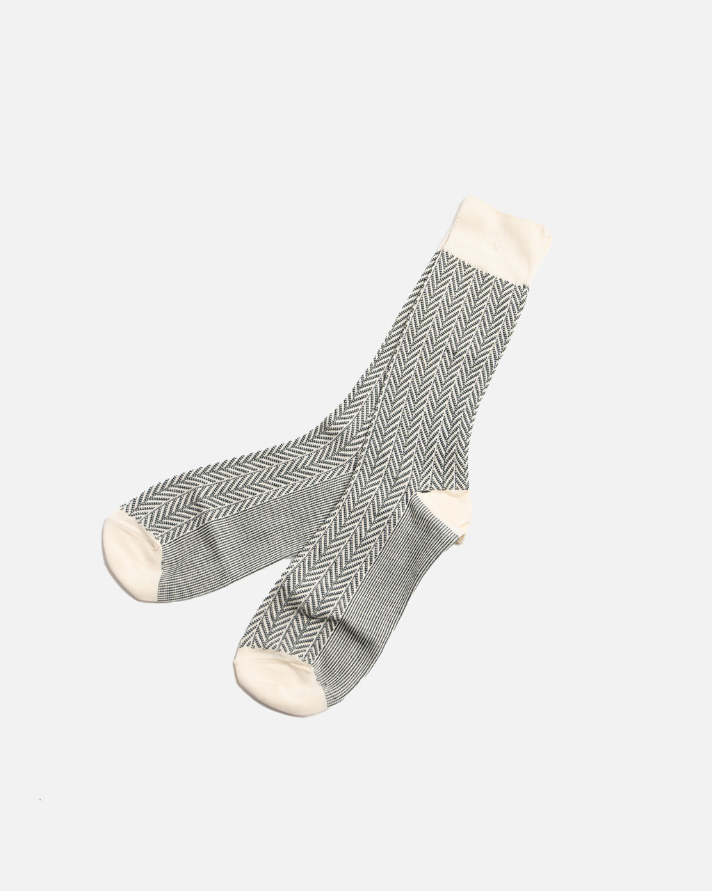 Votta Herringbone Socks Ivory / Green – Club Luminaries