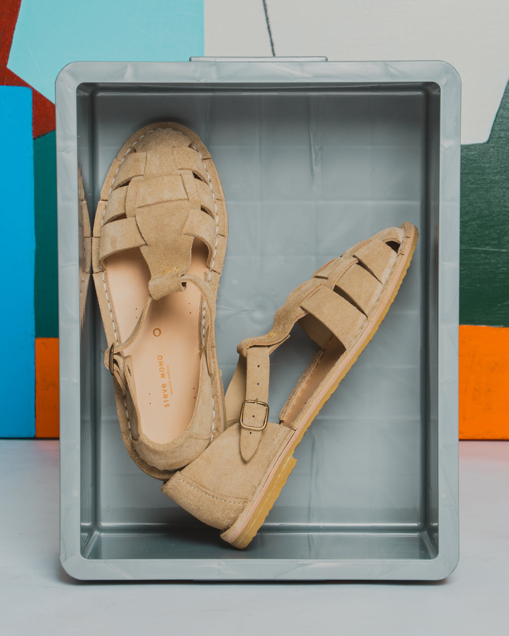 Steve Mono Artisanal Sandals Crep Light Camel Suede – Club Luminaries